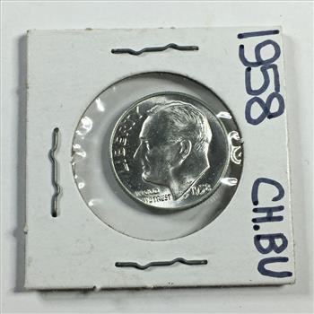 1958 Silver Roosevelt Dime*High Grade with Nice Luster | Property Room