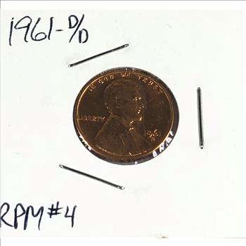 1961 Lincoln Cent Double D Repunched Mint Mark Error High Grade ...