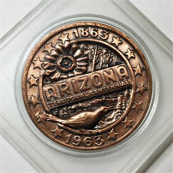 1963 Arizona Territorial Centennial Medallion*Bronze in Nice Holder ...