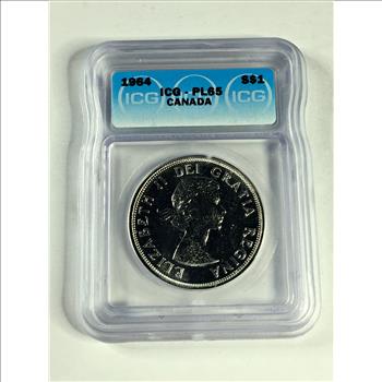 1964 Canada Proof Silver Dollar*Graded PL65 by ICG | Property Room