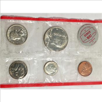 1964 Denver Mint Uncirculated Silver Coin Set*In Original Cellophane ...