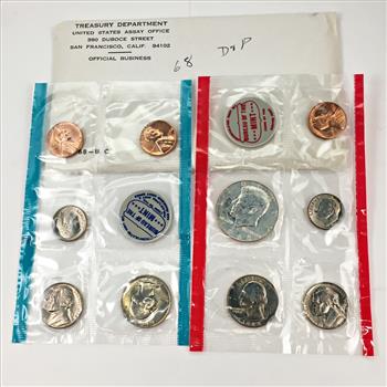 1968 United States Mint Uncirculated Coin Set*Kennedy Half Dollar is ...