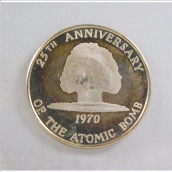 1970 Metal Medallion Commemorating the 25th Anniversary of the Atomic ...