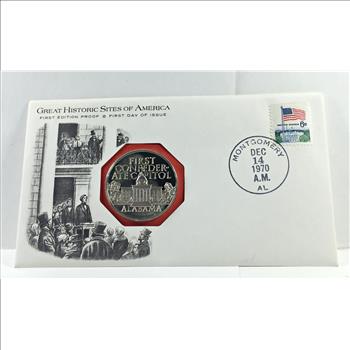 1970 Sterling Silver First Edition Proof Commemorative*First Day of Issue*FDC w/ Stamp*First ...