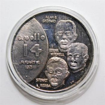 1971 Apollo 14 Commemorative Medallion*Shepard, Mitchell and Roosa ...