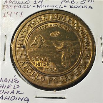 1971 Bronze Apollo 15 Medallion*Man's Third Landing on the Moon*1.5 ...