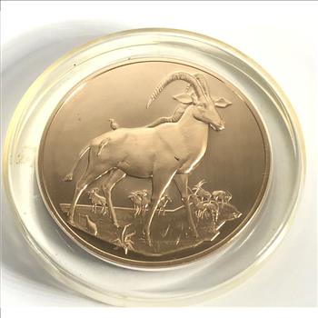 1971-72 East African Wild Life Society: 2+ Troy oz Pure Bronze*SABLE ...