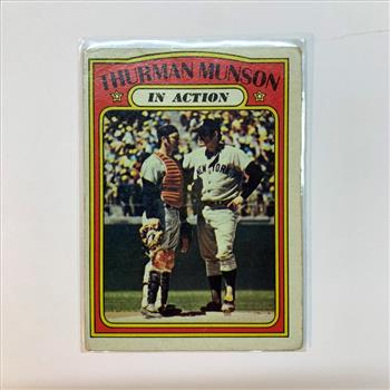 1972 Topps Thurmon Munson In Action Card Rookie of the Year 2x World ...