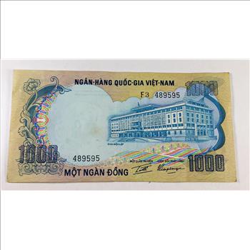 1972 Vietnam 1000 Dong Banknote*Circulated*Clean, Crisp Paper ...
