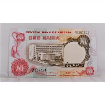 1973 Nigeria One Naira High Grade Banknote | Property Room