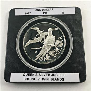 1977 British Virgin Islands $1 Proof Sterling Silver Coin*Queen's ...