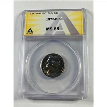 1975-D Jefferson Nickel*Graded MS65 by ANACS | Property Room
