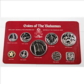 1976 Coins of the Bahamas*Brilliant Uncirculated Specimen Set*Minted at ...
