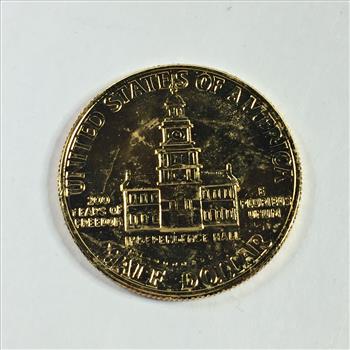 1976-D 24K Gold Layered US Bicentennial Kennedy Half Dollar | Property Room
