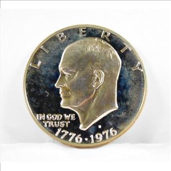1976-S Proof Eisenhower "IKE" Bicentennial Dollar - In Original Mint Capsule | Property Room