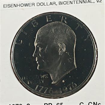 1976-S Type 2 Proof US Bicentennial Commemorative Eisenhower Dollar*Deep Cameo | Property Room