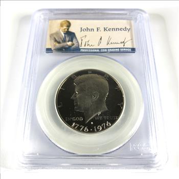 1976-S US Bicentennial Proof Kennedy Half Dollar*Graded PR69 DCAM by PCGS*Signature by John F ...