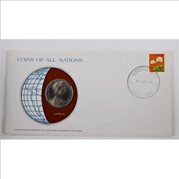 1978 Australia 50 Cents*Coins of All Nations FDC with Stamp ...