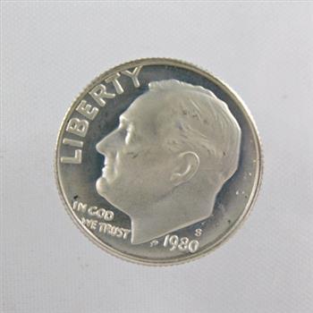 1980-S Proof Roosevelt Dime - Excellent Detail and DCAM | Property Room