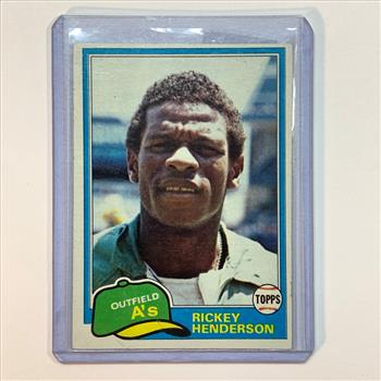 1981 Topps Rickey Henderson Second Year Card High Grade All Time Stolen ...