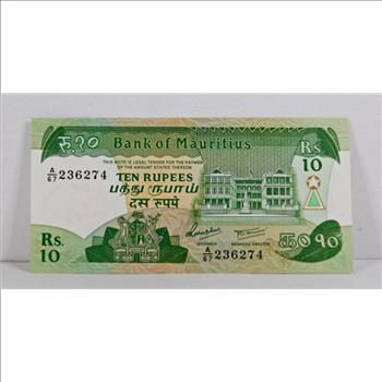 1985 Bank of Mauritius 10 Rupees*Crisp Uncirculated | Property Room