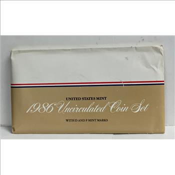 1986 United States Mint Uncirculated Coin Set*Both P & D Mint Marks*In ...