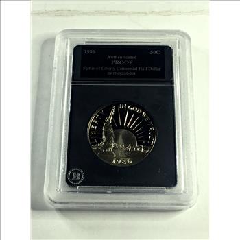 1986-S Proof Statue of Liberty/Ellis Island Commemorative Half Dollar ...