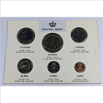 1988 Denmark Uncirculated Coin Set*Six Brilliant Coins | Property Room