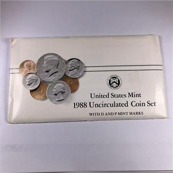 1988 United States Mint Uncirculated Coin Set*Both P & D Mint Marks*In ...