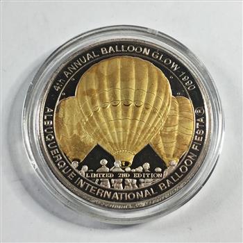 1990 Albuquerque International Balloon Fiesta*Balloon Glow*24K Gold ...