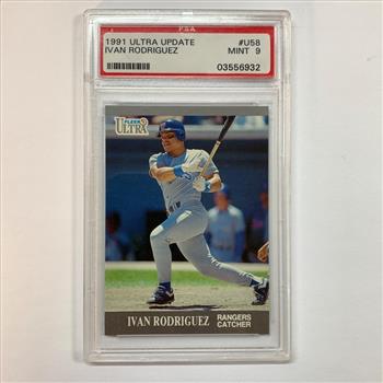1991 Ultra Update Ivan Rodriguez Rookie Card Graded Mint Condition 9 by ...