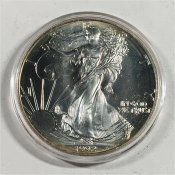 1992 American Silver Eagle*1oz .999 Fine Silver*In Capsule | Property Room