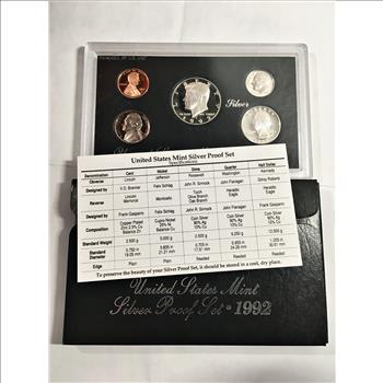 1992 United States Mint Silver Proof Set*-In Original Packaging ...
