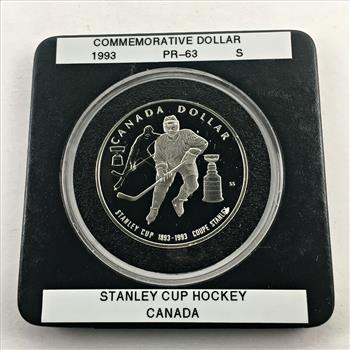 1993 Canada Stanley Cup Hockey Proof Silver Dollar*Deep Cameo*In ...