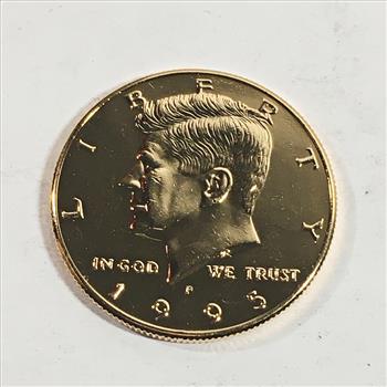 1995-P 24K Gold Layered Kennedy Half Dollar | Property Room