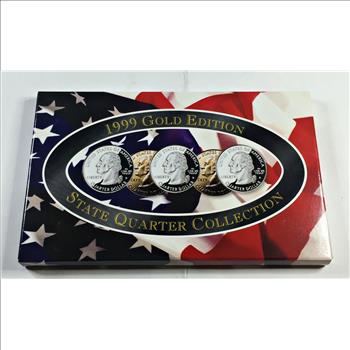 1999 24K Gold Layered Edition State Quarter Collection*Set of Five ...
