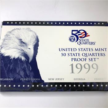 1999 Proof State Quarters Set in Original Government Packaging ...