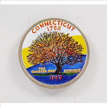 1999-D Colorized Connecticut Commemorative State Quarter | Property Room
