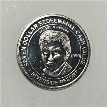20 Grams .999 Fine Proof Silver Medallion*$7 Game Token for Riverside ...