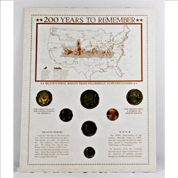 200 Years to Remember - 1976 Bicentennial Coins on 8" X 10" Storyboard ...