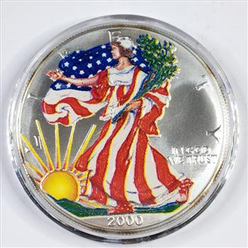 2000 Colorized American Silver Eagle*1oz .999 Fine Silver | Property Room