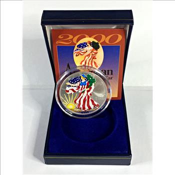 2000 Colorized American Silver Eagle*1oz .999 Fine Silver*In Original ...