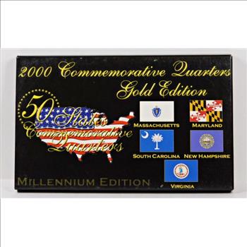 2000 Gold Edition Commemorative State Quarters*24K Gold Layered*In ...