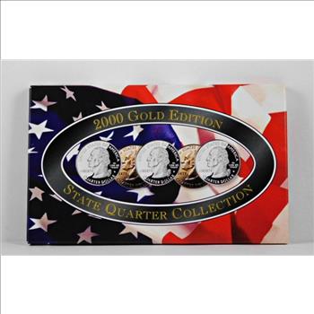 2000 Gold Edition State Quarter Collection*24K Gold Layered*In Custom ...