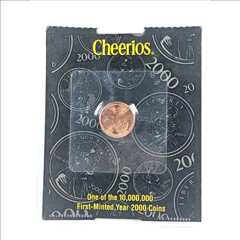 2000 Lincoln Memorial Uncirculated Cent*Packaged by CHEERIOS*First Mint ...