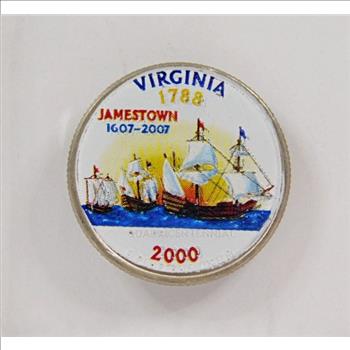 2000-D Colorized Virginia Commemorative State Quarter | Property Room