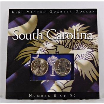 2000-P & D South Carolina Commemorative Quarters*In Tri-fold Story ...