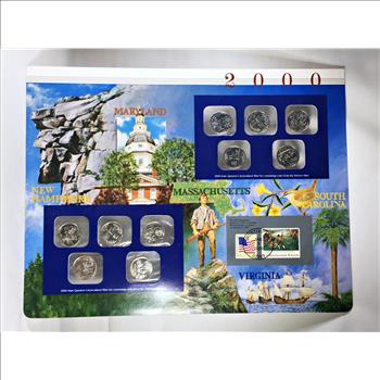 2000-P & D US Mint Uncirculated Commemorative Quarters Set*On Large ...