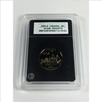 2000-S Virginia State Commemorative Quarter*Graded DCAM Proof 70 Full ...