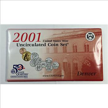 2001 Denver Mint Uncirculated Coin Set*Includes Commemorative Sacagawea ...